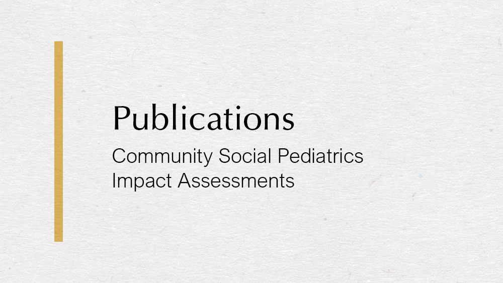 Implementation of new Community Social Pediatrics Centres in Québec ...